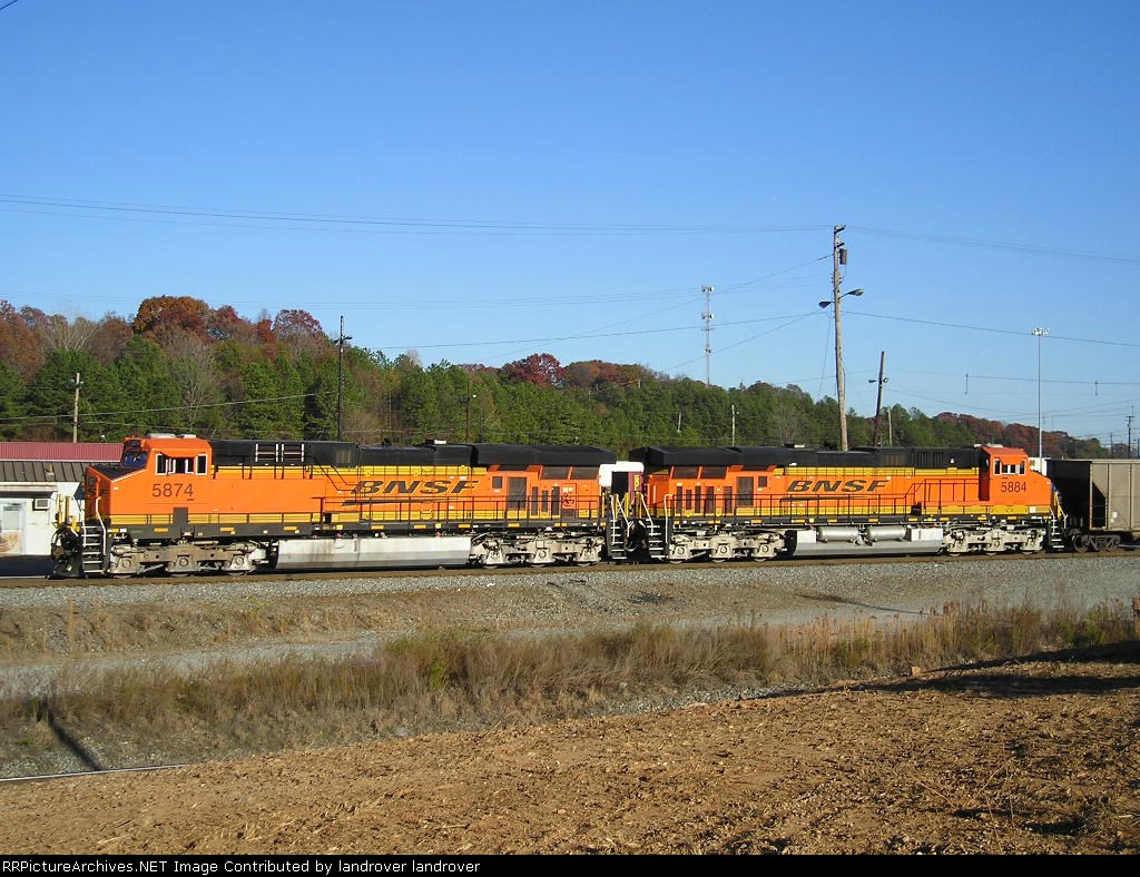 BNSF 5874 On NS 734 Northbound